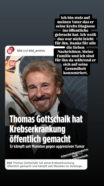 «Bin stolz»: Jetzt spricht Sohn Roman über kranken Thomas Gottschalk ...