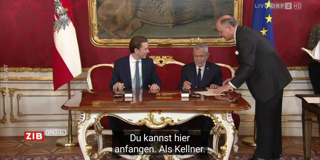 Österreichischer Rundfunk untertitelt Vereidigung mit Telenovela