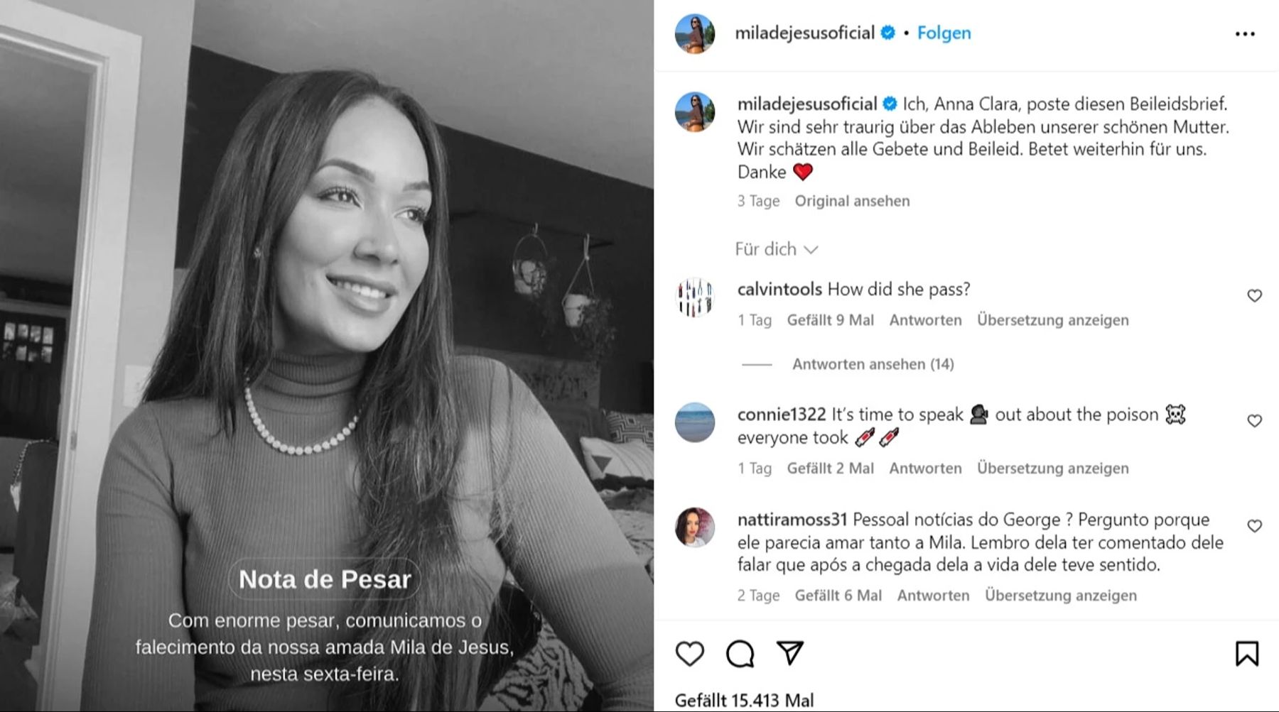 Abnehm-Vorbild: Influencerin Mila De Jesus stirbt mit 35 Jahren | Nau.ch