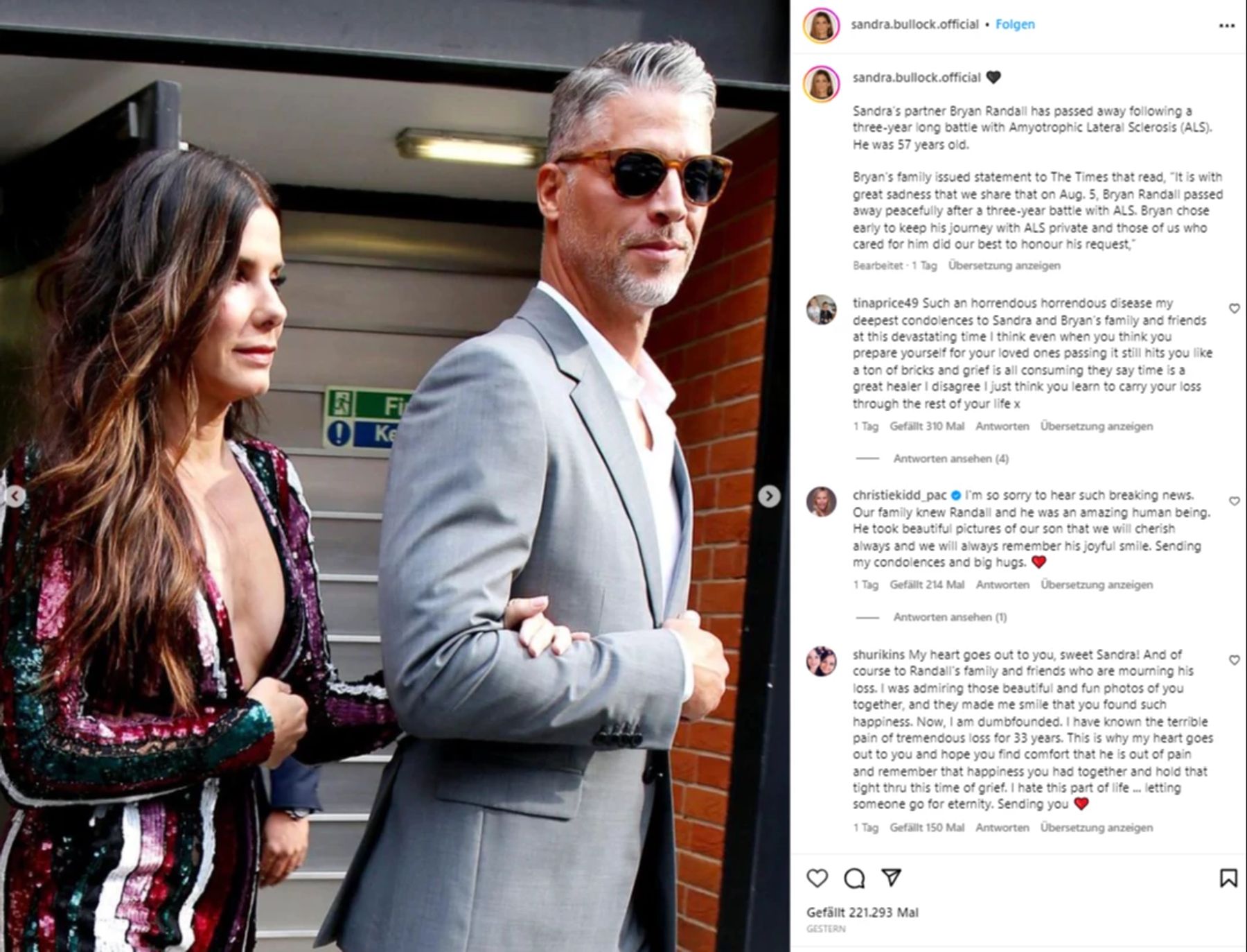 Sandra Bullock und Bryan Randall (†57): Letztes Foto aufgetaucht | Nau.ch