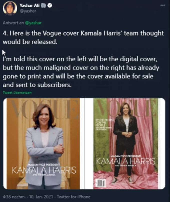 «Vogue»-Cover von Kamala Harris sorgt für Empörung | Nau.ch