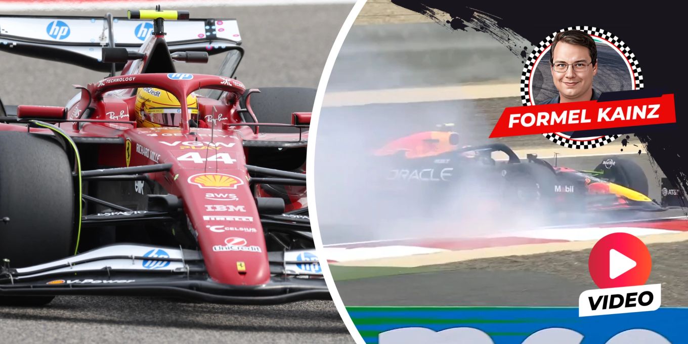 Formel 1 in Bahrain: Hamilton-Debüt im Ferrari, Dreher bei Red Bull ...