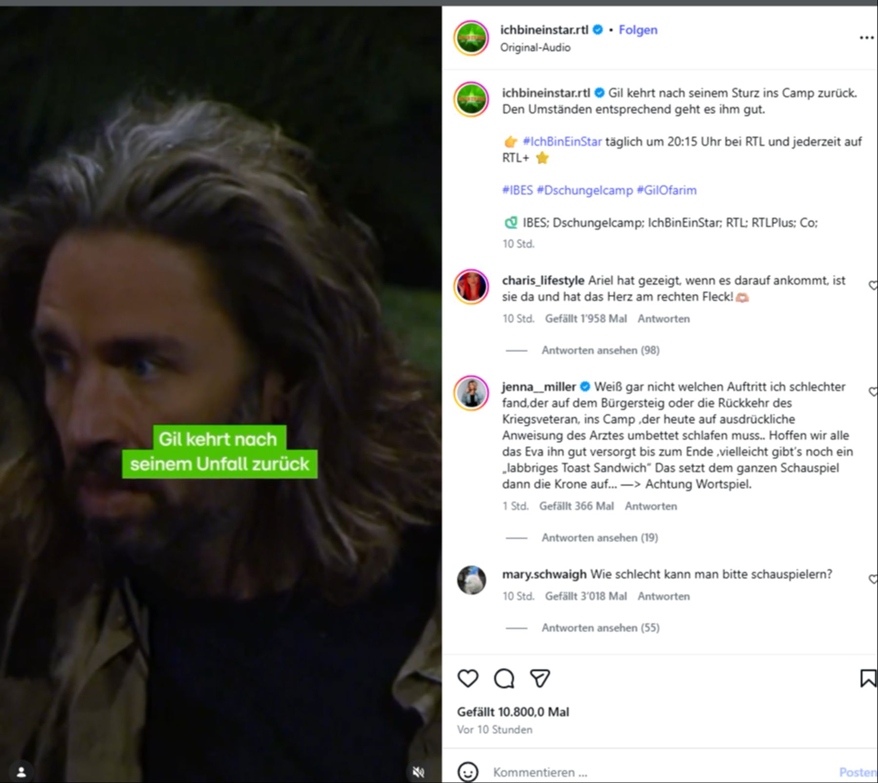 Gil schweigt im Dschungelcamp über Skandal – jetzt äussert sich RTL ...