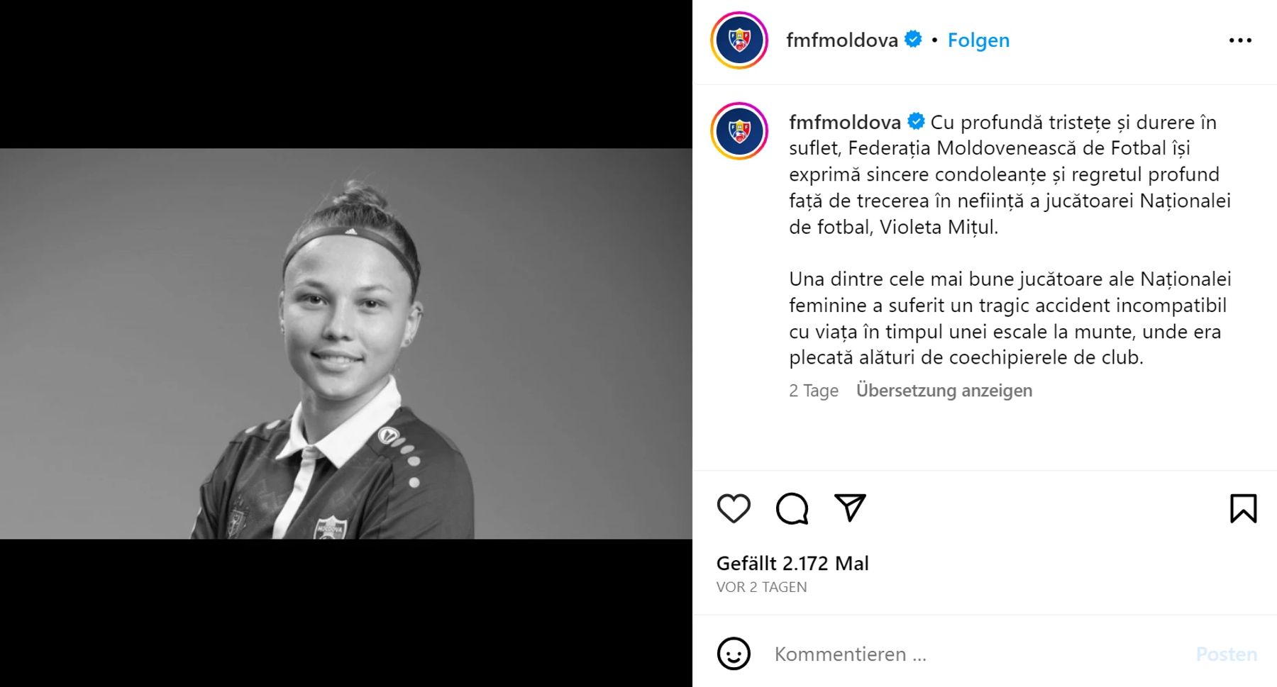 Moldawiens Nati-Spielerin Violeta Mitul stirbt bei Wanderunfall | Nau.ch