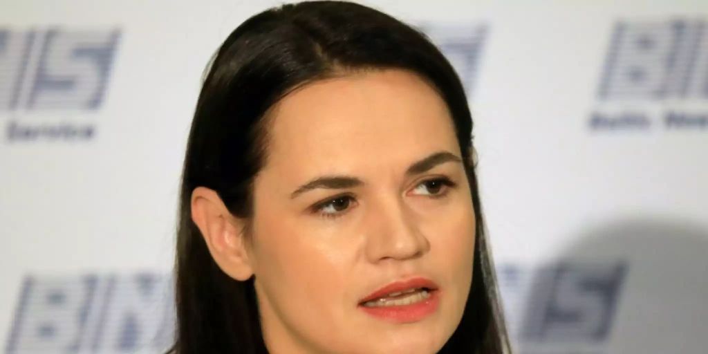 Swetlana Tichanowskaja spricht per Video im EU-Parlament