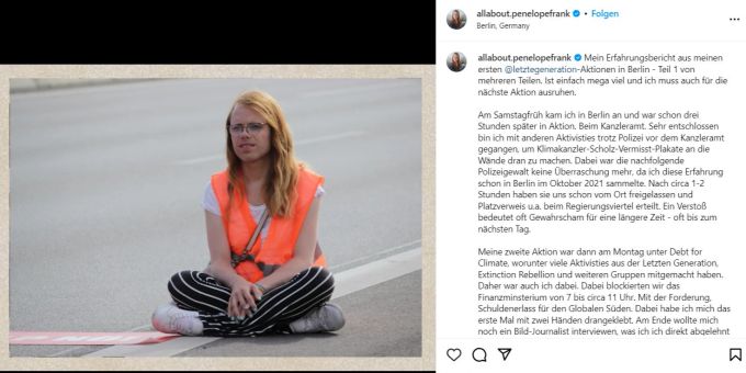Trans Klima-Kleberin soll in Männerknast, wehrt sich: «Habe Angst» | Nau.ch