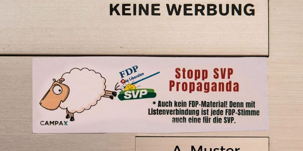 Keine «SVP-Propaganda»: Briefkastensticker sorgt für Aufsehen