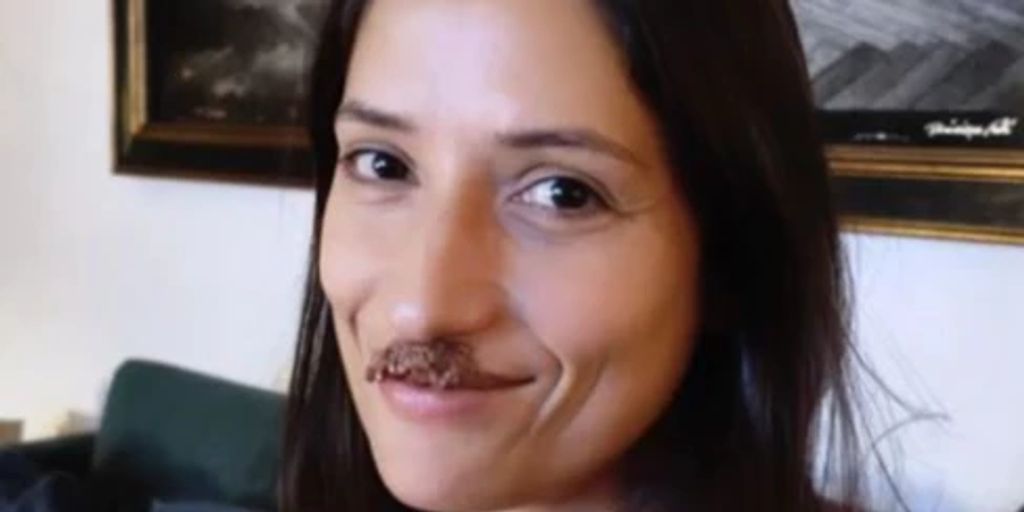 Melanie Winiger hat was Braunes im Gesicht