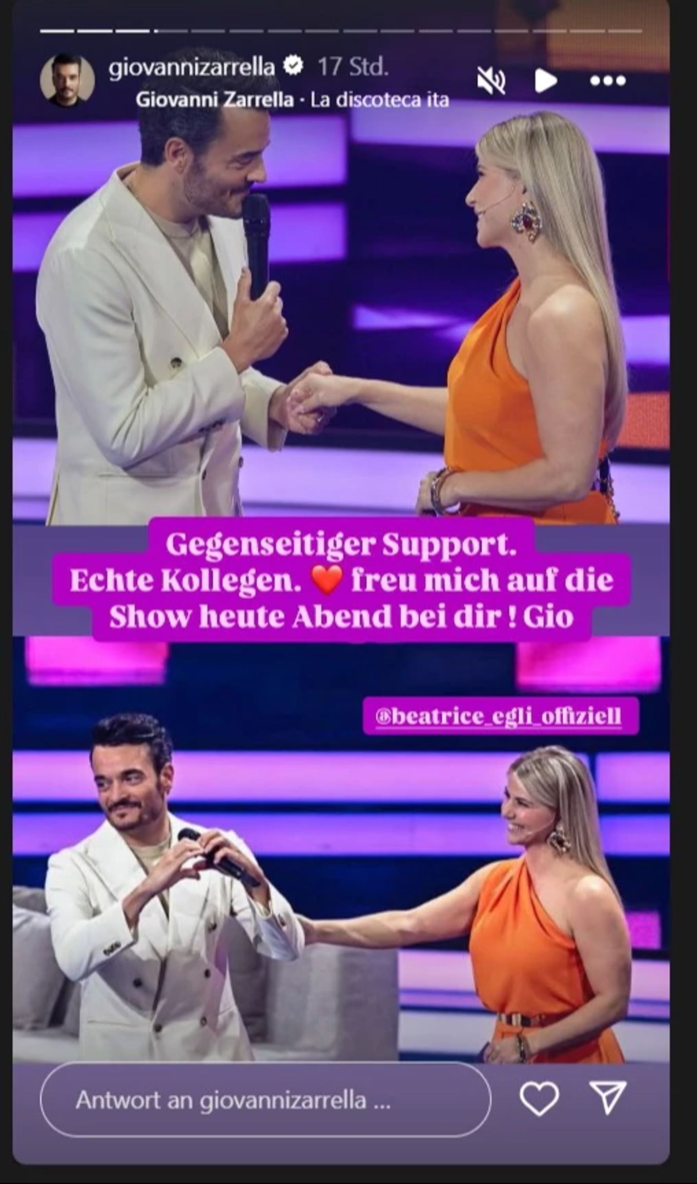 Giovanni Zarrella und Beatrice Egli: «Wir sind so echte Kollegen» | Nau.ch