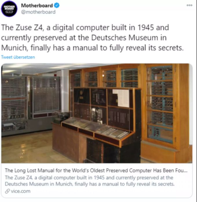 Gebrauchsanweisung für ältesten erhaltenen Computer gefunden | Nau.ch