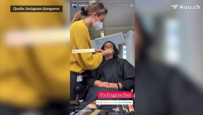 Angélique Beldner: Hier wird die SRF-Frau Kamera-bereit gemacht
