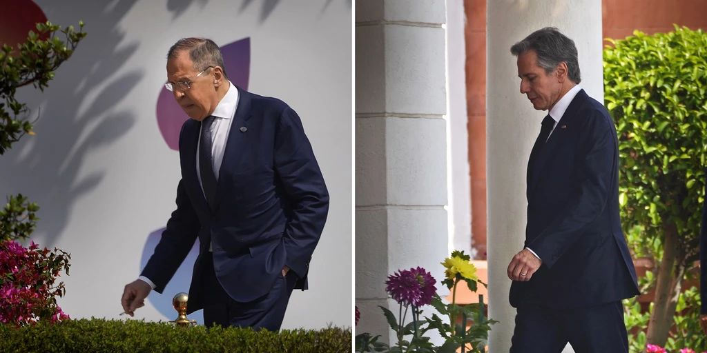 Blinken und Lawrow sprechen auf G20-Treffen direkt miteinander Blinken und Lawrow sprechen auf G20-Treffen direkt miteinander