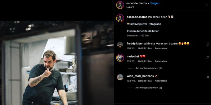 Oscar de Matos: Kulinarische Rückkehr nach Luzern | Nau.ch