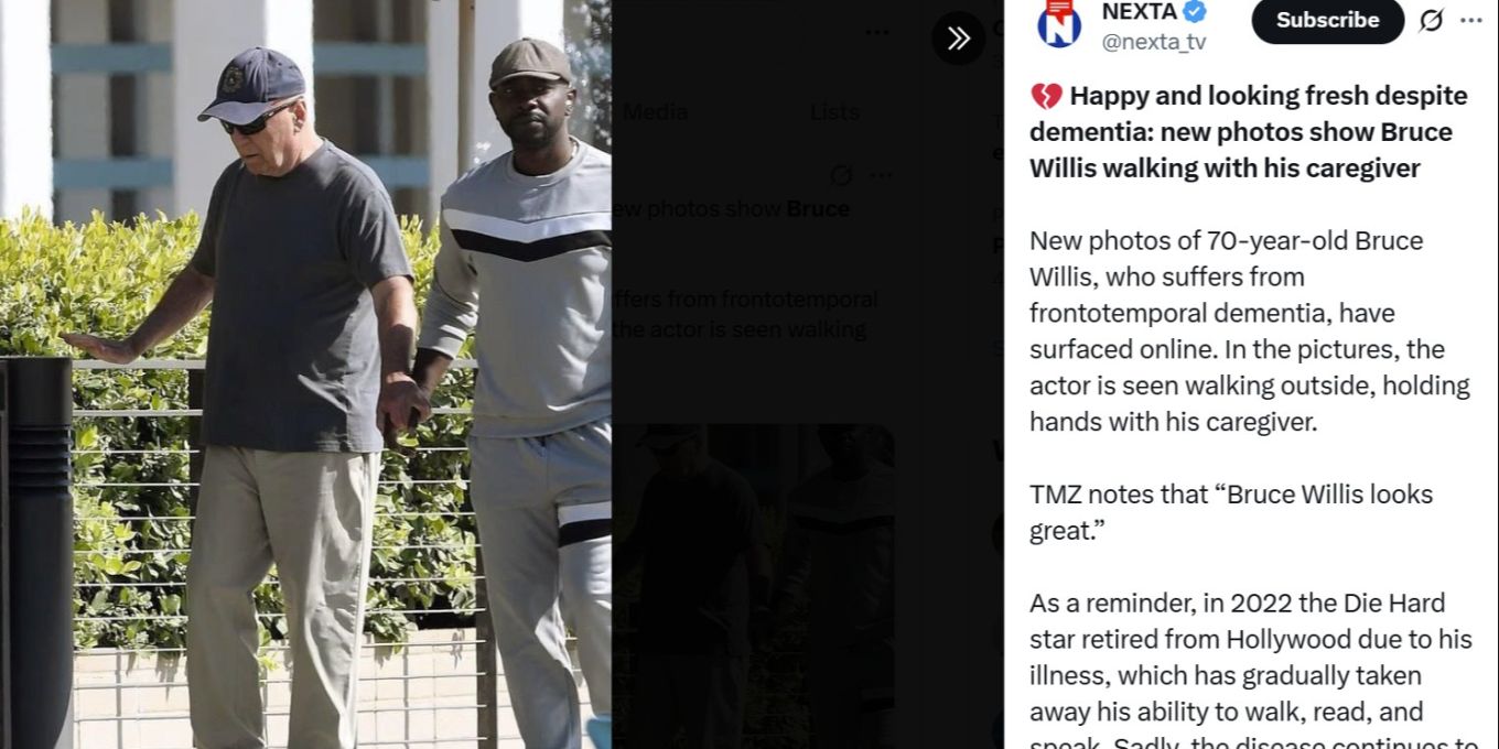 Bruce Willis geht Hand in Hand mit Betreuer am Strand | Nau.ch