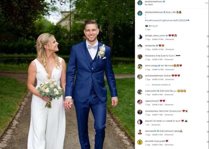 YB: Goalie David von Ballmoos hat seine Sarina geheiratet | Nau.ch