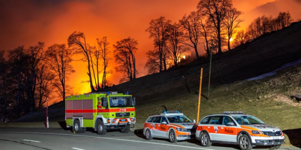 Waldbrand bei Lugano ausgebrochen
