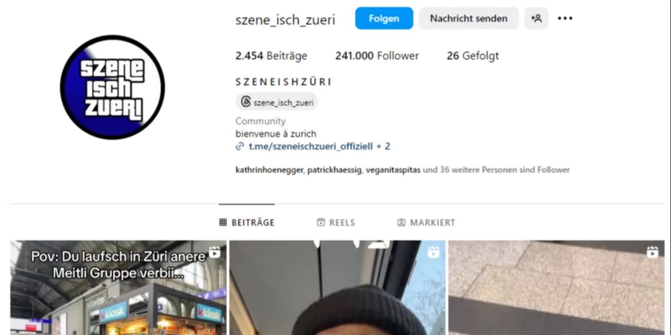Instagram hat Fake-«Szene isch Züri»-Account gesperrt | Nau.ch