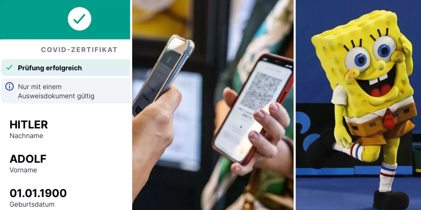 Fake-Zertifikat für Spongebob und Adolf Hitler in der Schweiz gültig ...