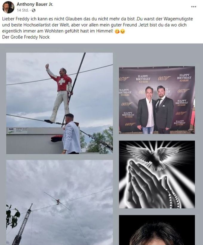 Freddy Nock tot: Zirkus-Kollegen haben ihm «nichts angemerkt» | Nau.ch