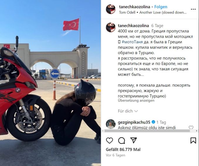 Tatyana Ozolina: «Schönste Bikerin Russlands» stirbt bei Crash | Nau.ch