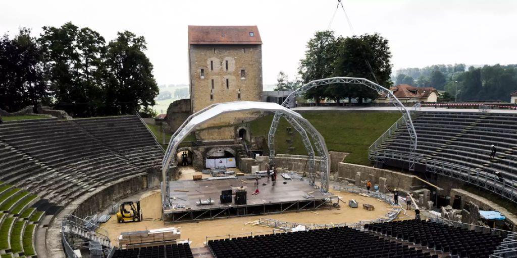 Das römische Amphitheater von Avenches VD wird restauriert