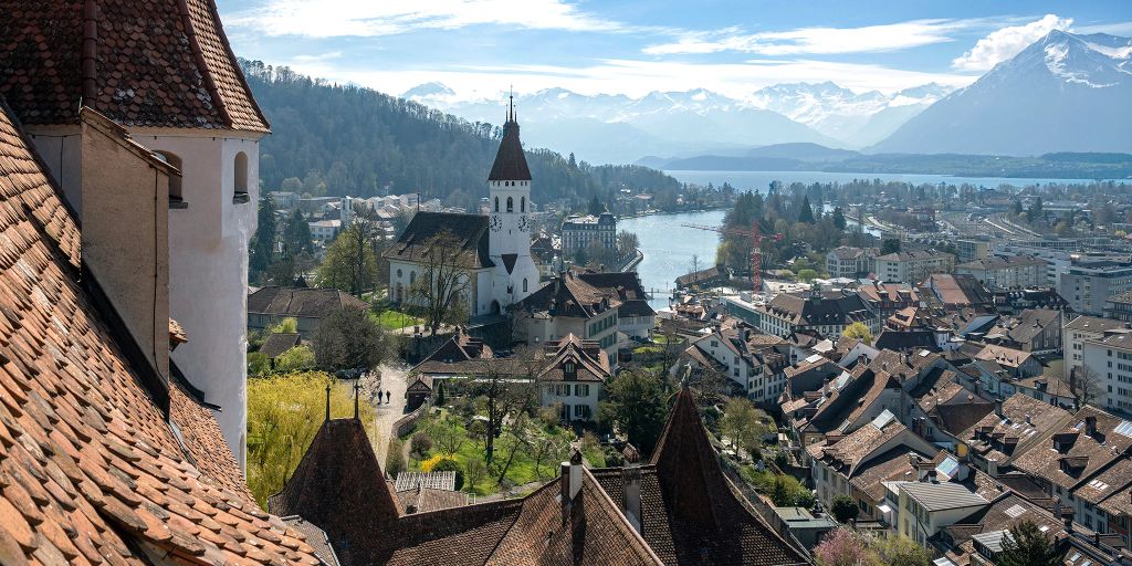 Der Schlossbergplatz in der Stadt Thun wird erneuert