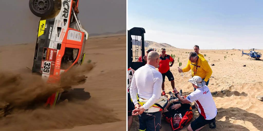 Wirbelbruch nach Shakedown-Crash: Rally Dakar fordert erstes Opfer