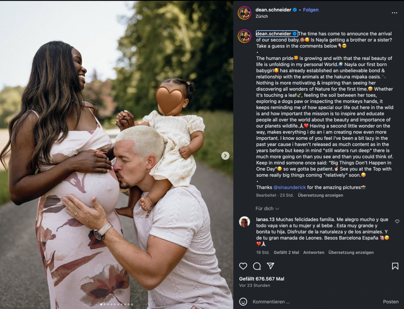 Löwenflüsterer Dean Schneider erwartet sein zweites Kind | Nau.ch