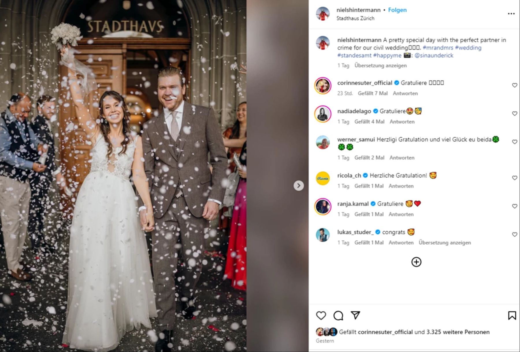 Niels Hintermann hat seine «perfekte Komplizin» geheiratet | Nau.ch