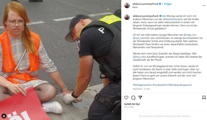 Trans Klima-Kleberin soll in Männerknast, wehrt sich: «Habe Angst» | Nau.ch