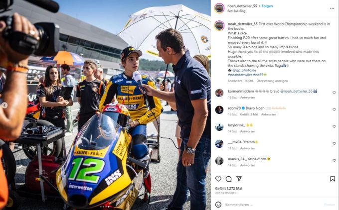 Moto3: So geht es für Noah Dettwiler nach dem WM-Debüt weiter | Nau.ch