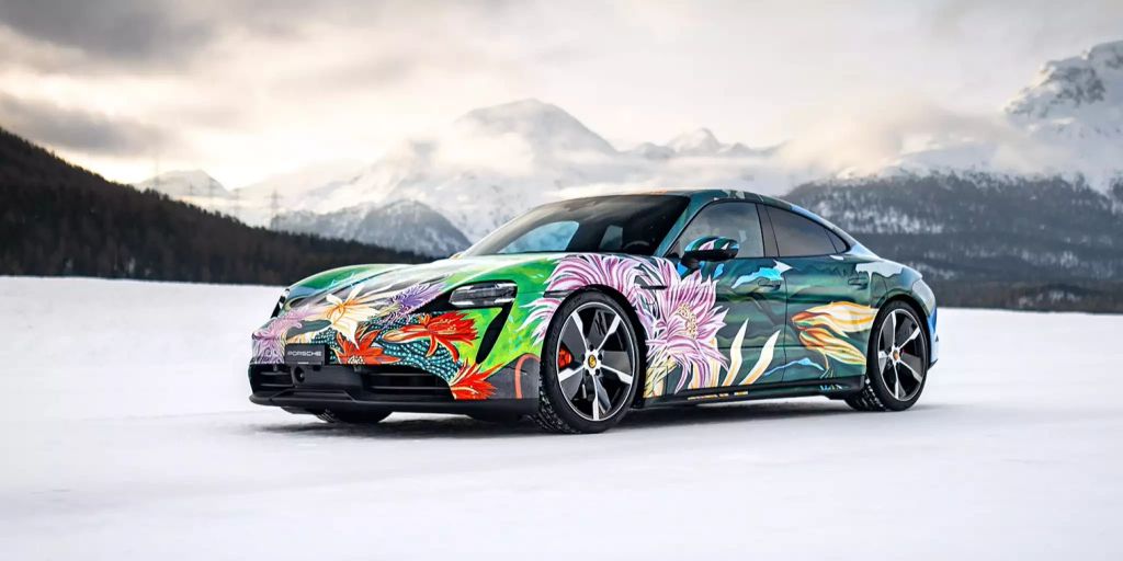 Porsche Taycan Art Car: grosse Kunst für guten Zweck
