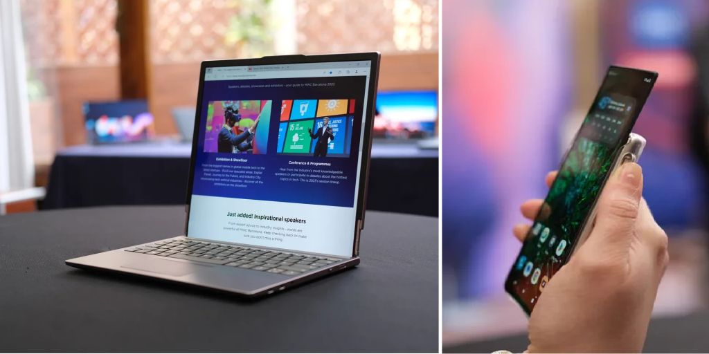 Lenovo zeigt ausrollbare Phones und Notebooks am MWC 2023
