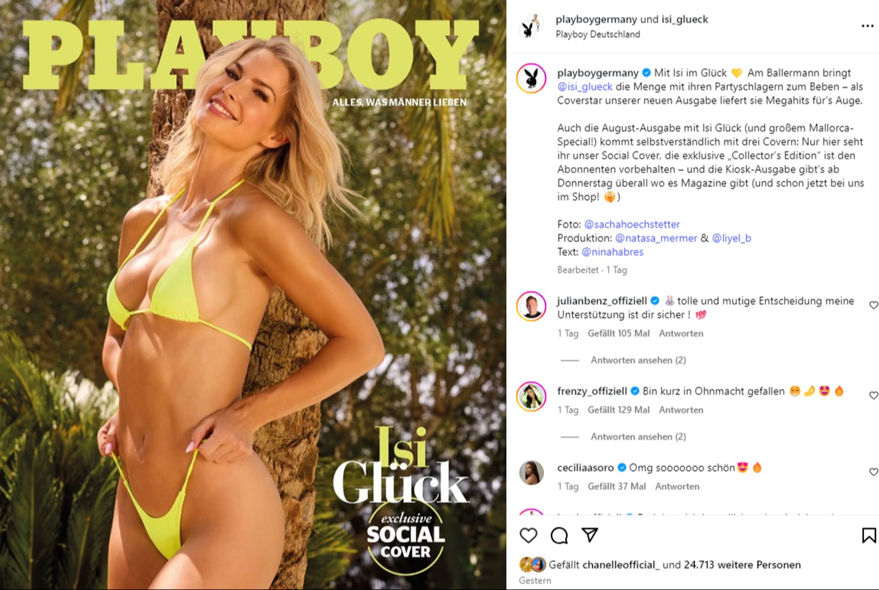 Neue «DSDS»-Jurorin Isi Glück zieht sich für den «Playboy» aus | Nau.ch