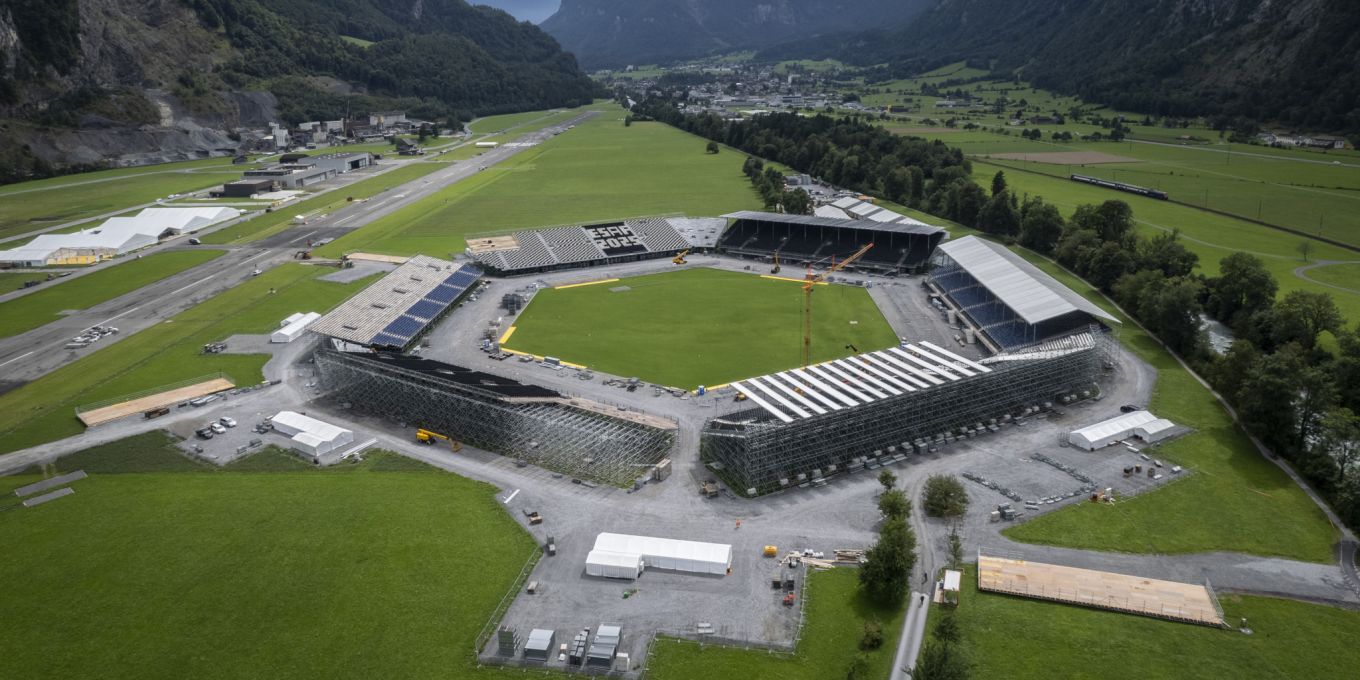 Grösste temporäre Arena der Welt: ESAF-Aufbau läuft | Nau.ch