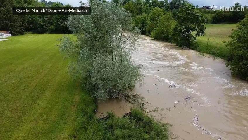 Behörden warnten vor Hochwasser der Sitter im Kanton Thurgau Behörden warnten vor Hochwasser der Sitter im Kanton Thurgau