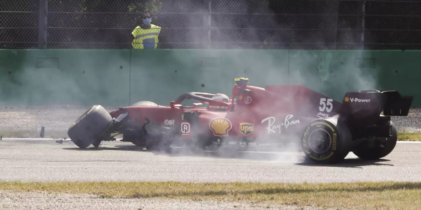 Ferrari: Böser Abflug von Sainz – Leclerc nicht fit für den Sprint ...