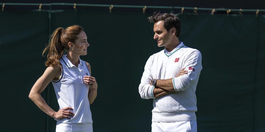 Prinzessin Kate spielt Tennis mit Roger Federer