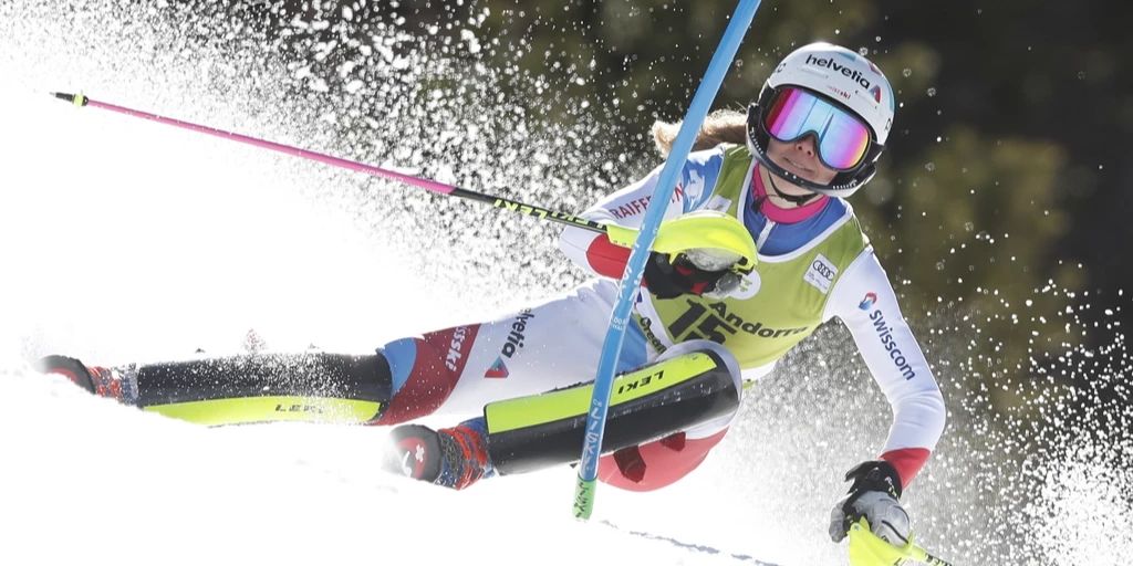 Aline Danioth gewinnt das Finale des Europacup-Slaloms