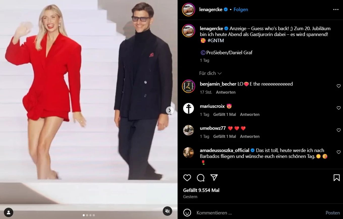 Lena Gercke coacht «GNTM»-Models | Nau.ch