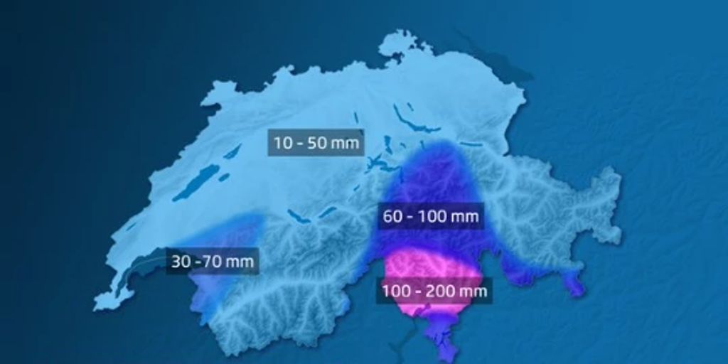 Im Tessin drohen heute Erdrutsche und Murgänge Im Tessin drohen heute Erdrutsche und Murgänge