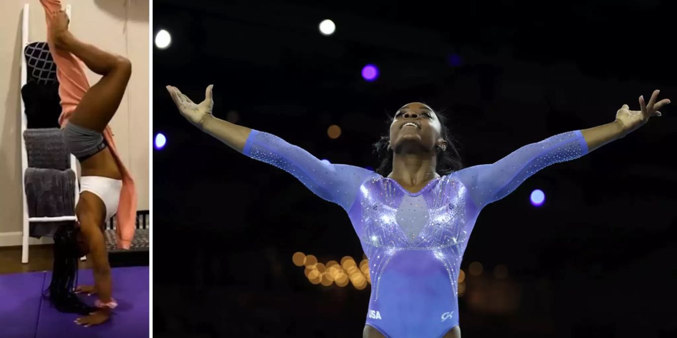 US-Turnstar Simone Biles zieht sich im Handstand die Hosen aus | Nau.ch