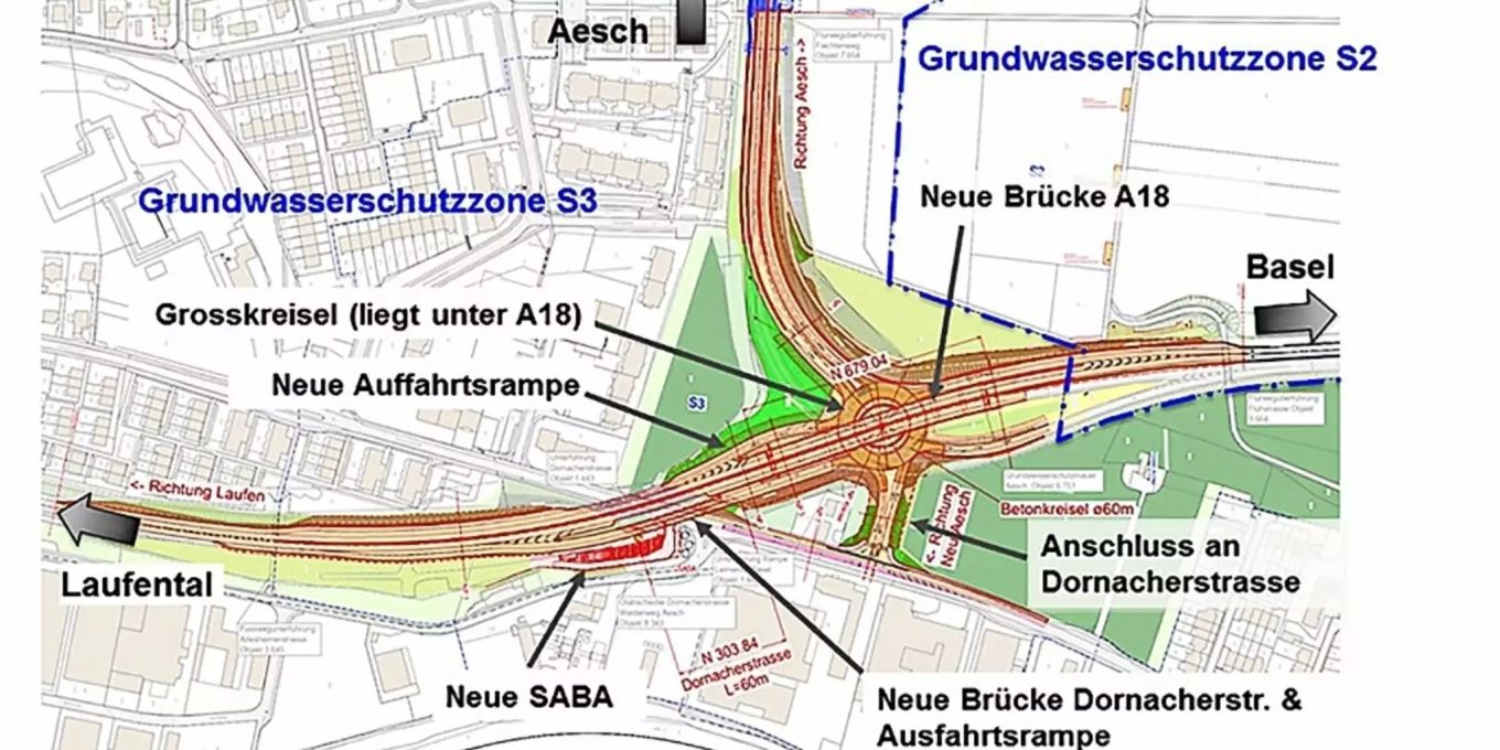 Aesch BL bekommt nach 40 Jahren den Vollanschluss zur A18 | Nau.ch