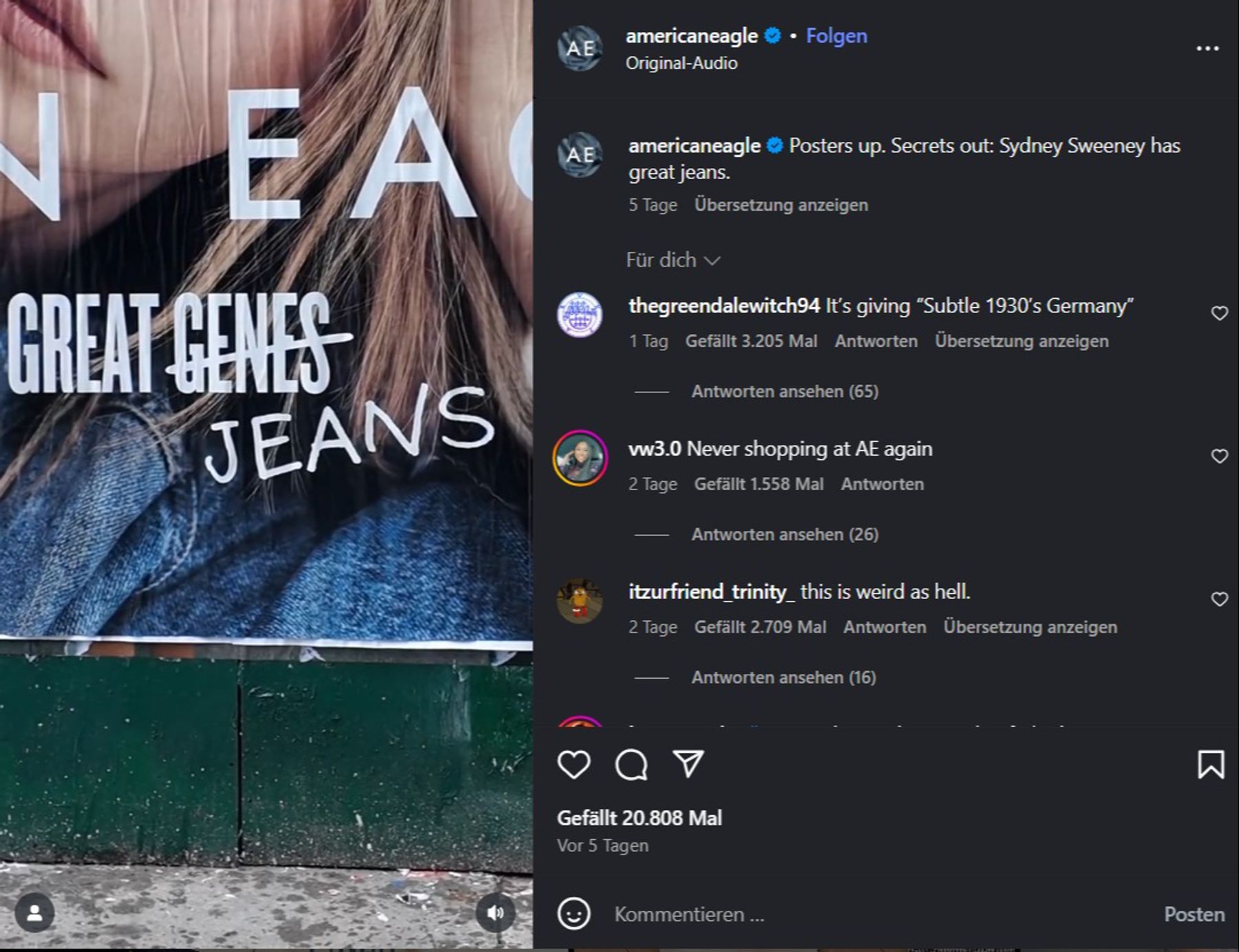 Sydney Sweeney: Rassismus-Vorwürfe um «Great Jeans»-Kampagne | Nau.ch