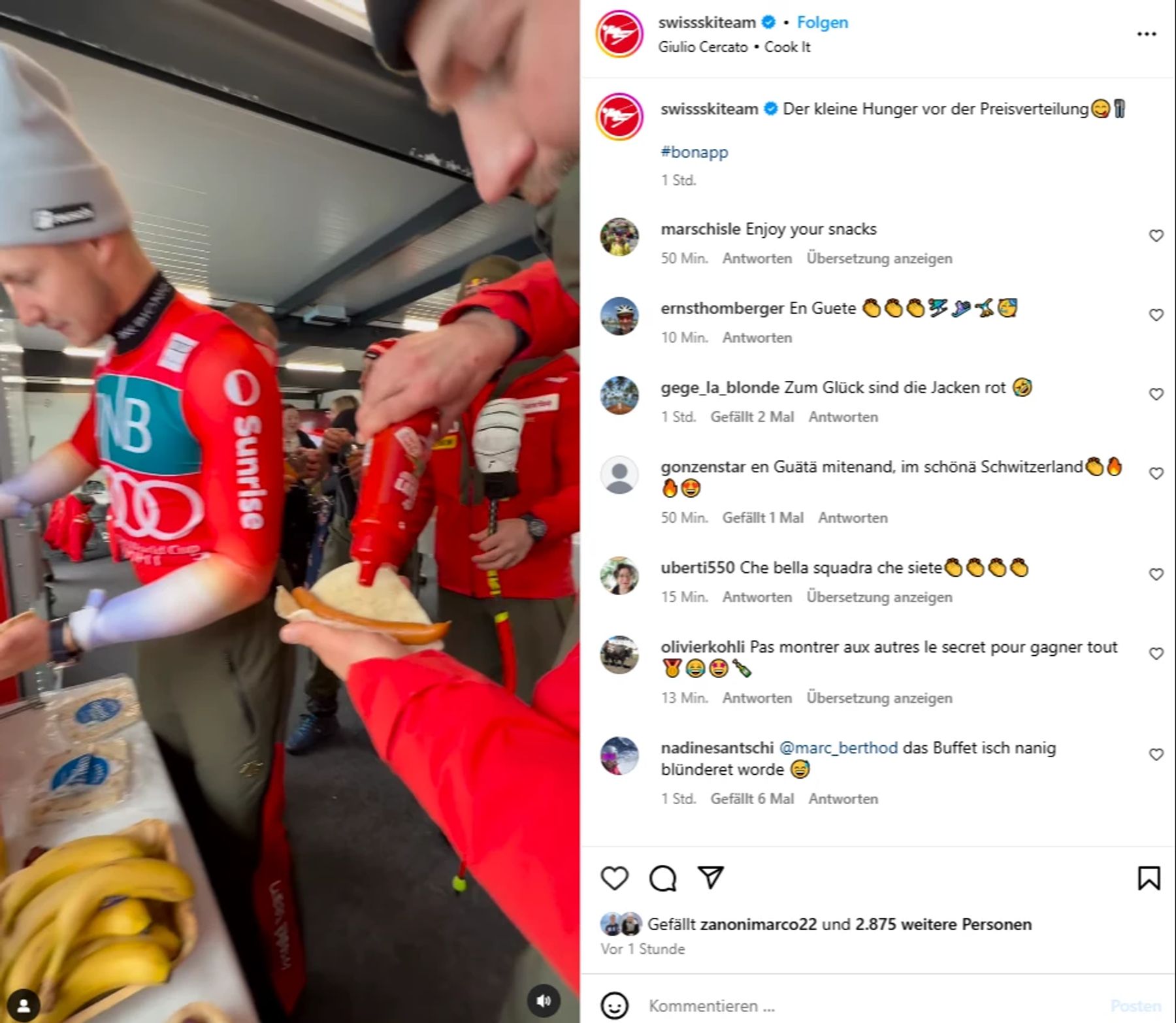 Franjo von Allmen und Co. gönnen sich kurioses Dreifachsieg-Menü | Nau.ch