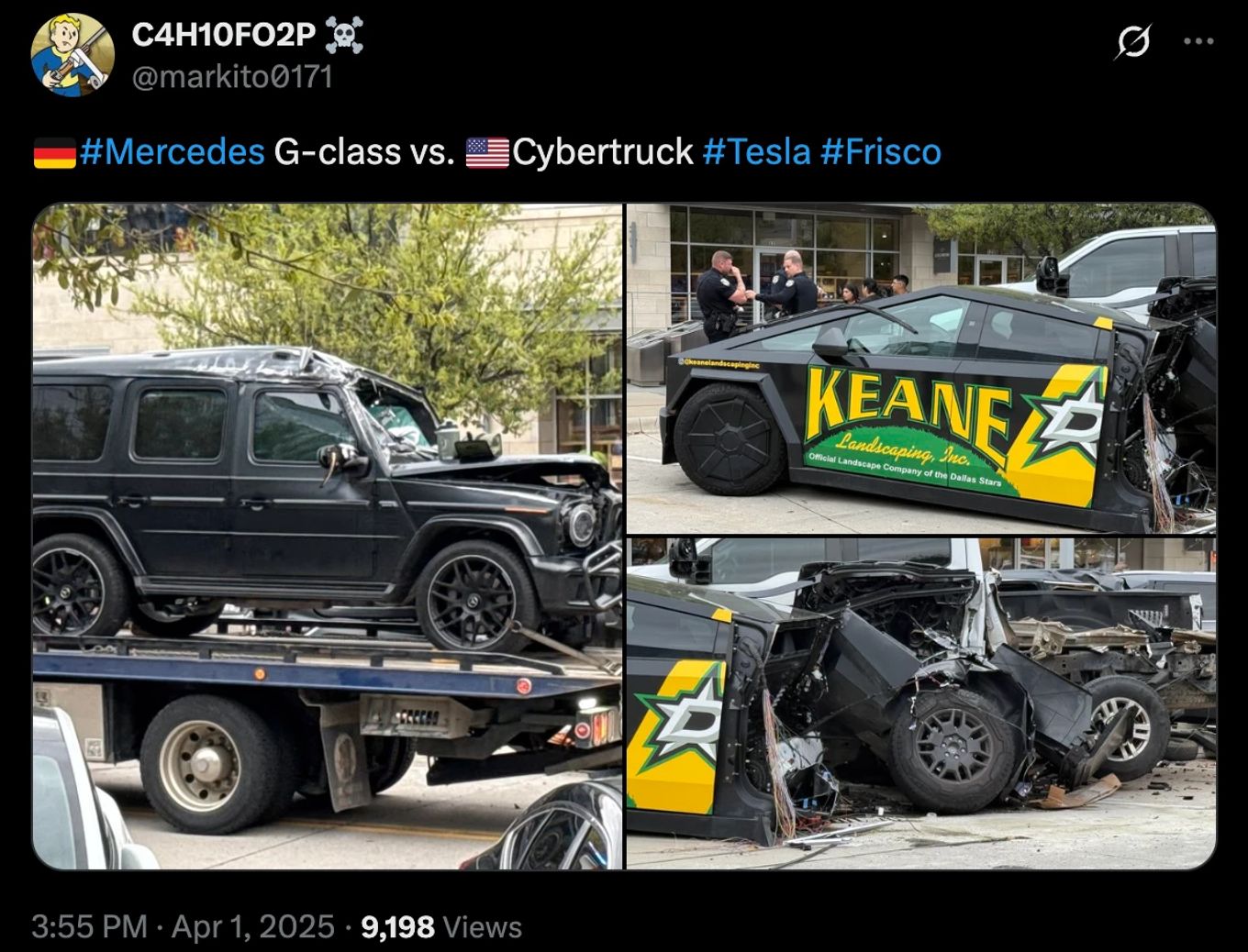 Tesla Cybertruck von Mercedes G-Klasse bei Unfall halbiert | Nau.ch