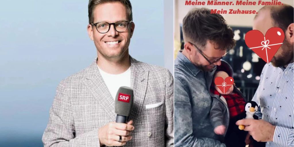 Hier zeigt SRF-Moderator Olivier Borer seine Familie