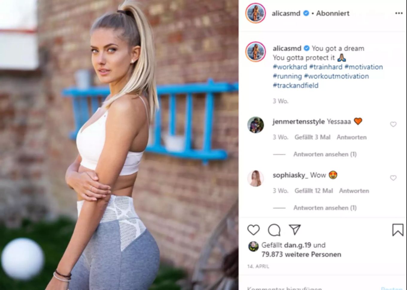 Sprinterin Alica Schmidt: «Kriege unmoralische Insta-Nachrichten» | Nau.ch