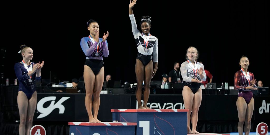 Turnstar Simone Biles (26) siegt bei ihrem Comeback