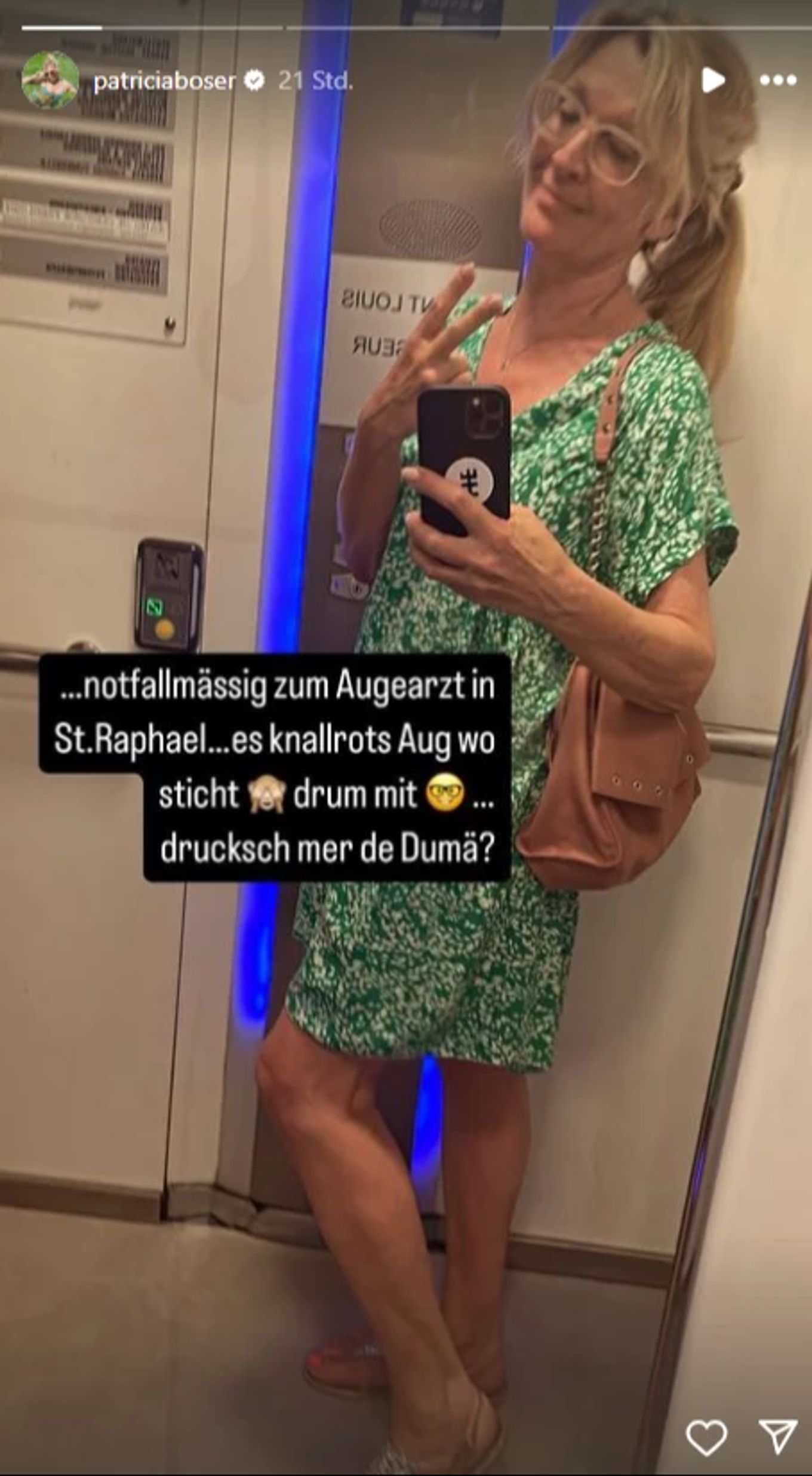 Patricia Boser muss in Ferien notfallmässig zum Augenarzt! | Nau.ch